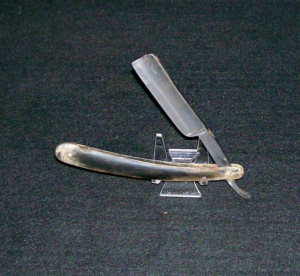 Straight Razor Electric Friedmann & Lauterjung 1873-1890 Buffalo Horn ...