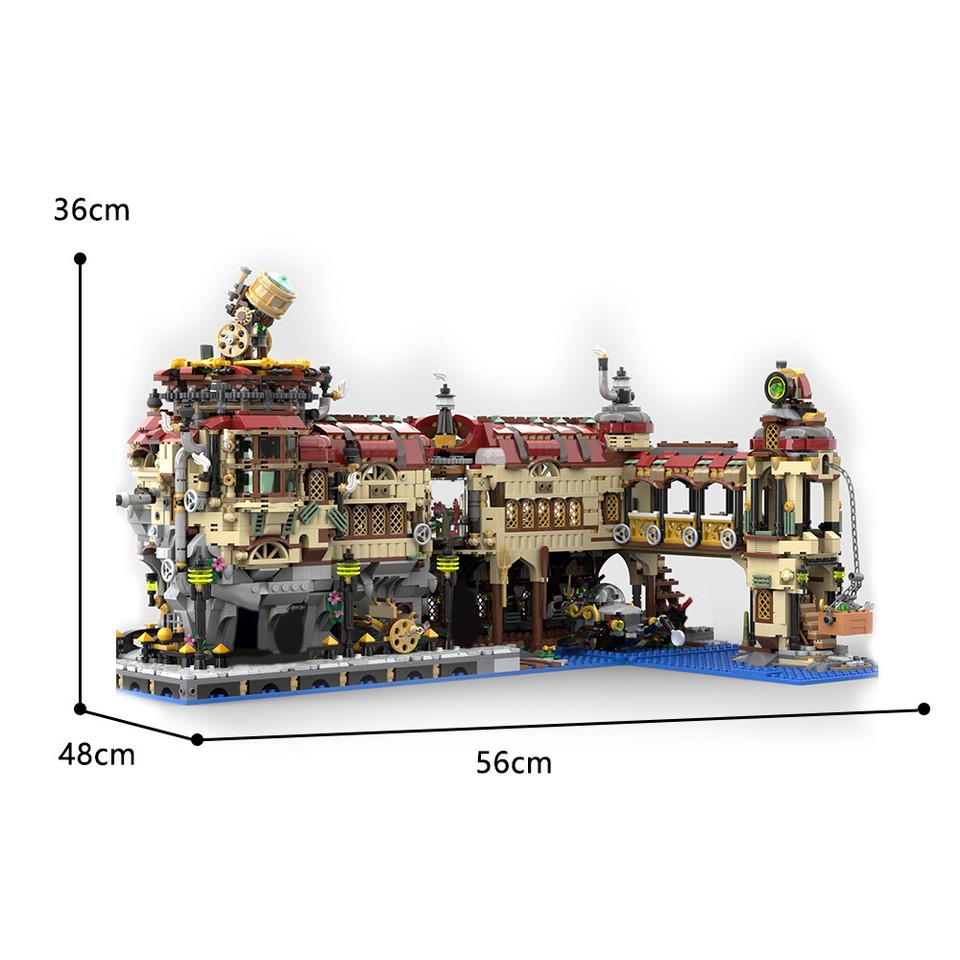 Powered Engine Power Machine Model with Interior 3436 Pieces MOC Build ...