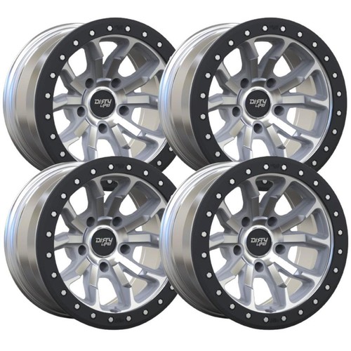 (Set-4) Dirty Life DT-1 17x9 5x127 -38mm Machined Wheels Rims 17 Inch ...