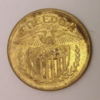 Freedom Brass Coin Token 28mm | eBay