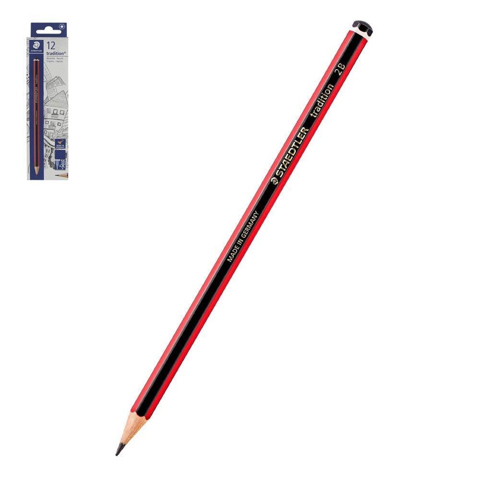 STAEDTLER 110-2B Tradition Graphite Pencil for Drawing & Sketching - 2B ...