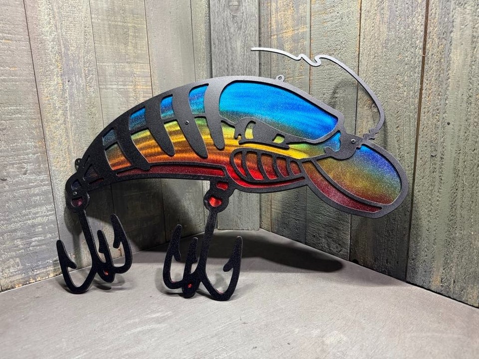 Metal Fishing Lure Custom Name Plasma Cut Sign Art Fishing Lake | eBay