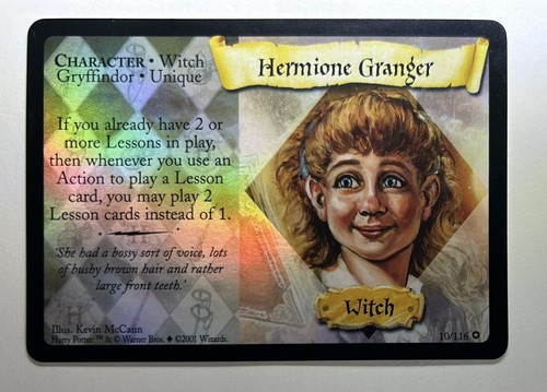 Harry Potter Trading Card Game 2001 Hermione Granger Foil Holo 10/116 ...