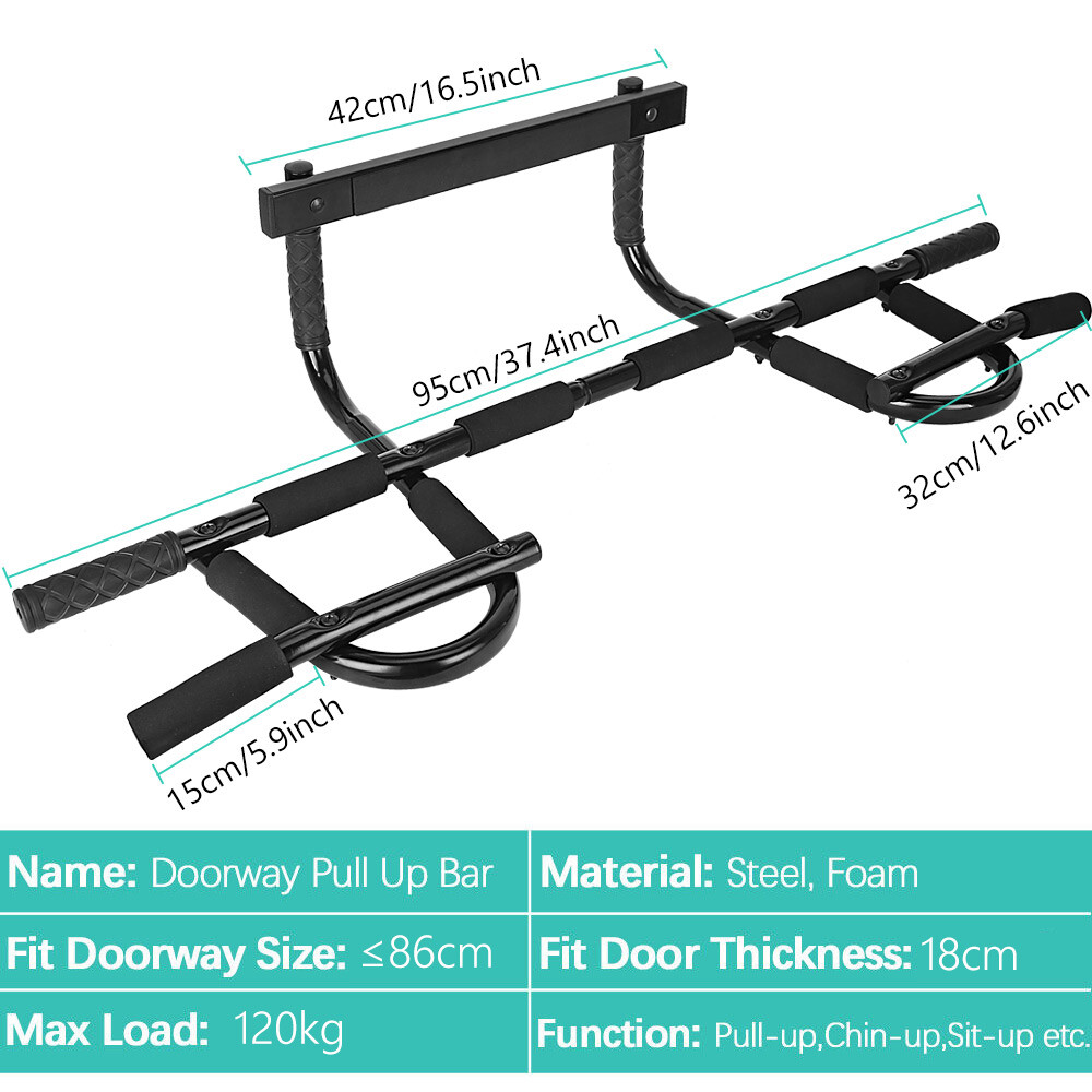 Chin Pull Up Bar Exercise Door Station Gym Doorway Strength Power ...