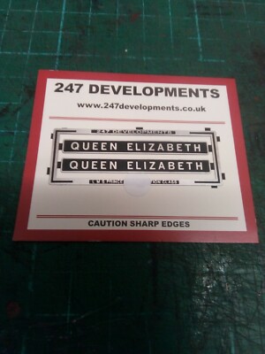 "0" Gauge 247 Developments LMS Name Plates for 6221/46221 Queen ...