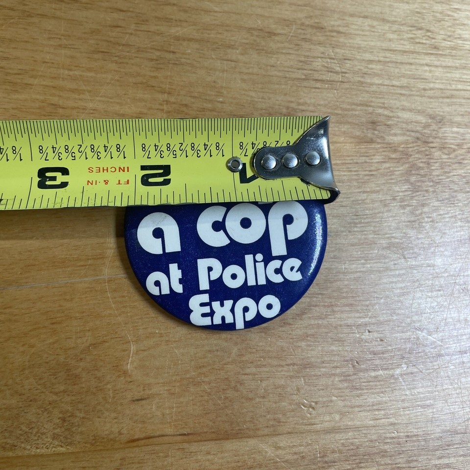Drop A Cop Canadian Police Expo Dunk Tank Prize Vintage Metal Pinback ...