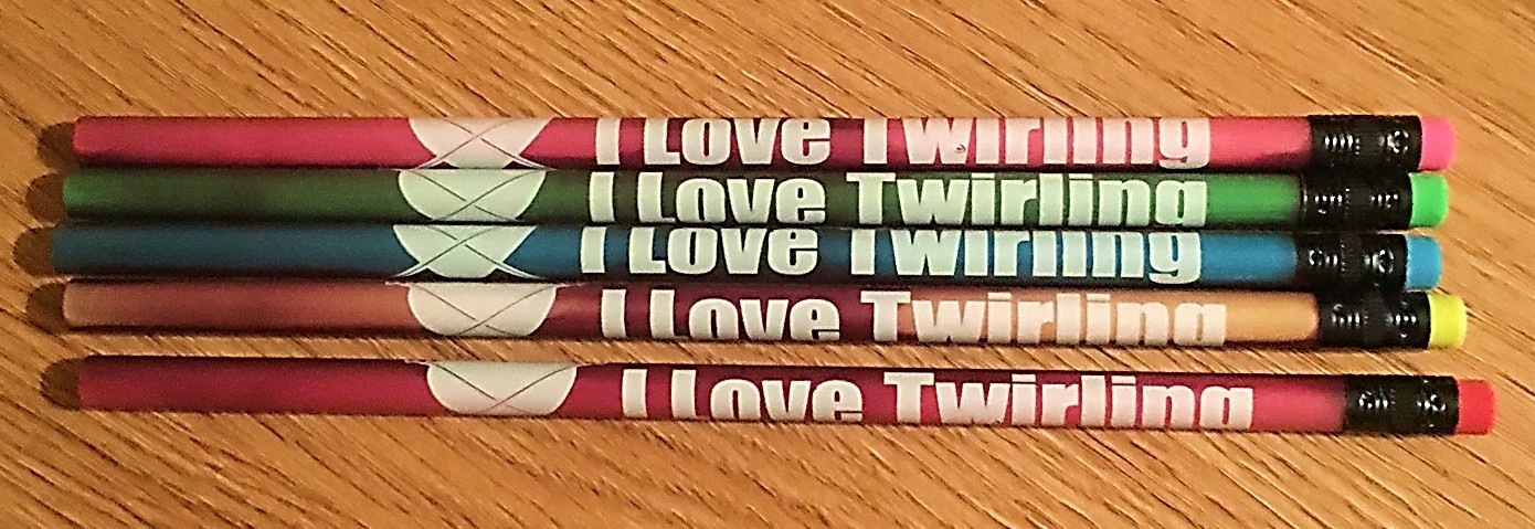 BATON TWIRLING PENCIL SET ( 6) MAGIC PENCILS CHANGE COLOR GREAT TWIRLER ...