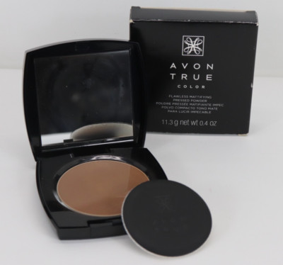 Avon True Color Flawless Mattifying Pressed Powder MOCHA .4 oz. NEW in ...