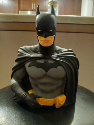 DC Comics Batman Figure Bust Vinyl Coin Piggy Bank Monogram Warner ...