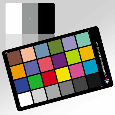 Grey White Balance Colour Card 24 with complimentary 3x2 Focus card | eBay