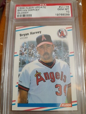 1988 Fleer Update Glossy BRYAN HARVEY RC ROOKIE PSA 10 GEM MINT | eBay