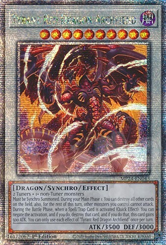 Yugioh - Tyrant Red Dragon Archfiend - 1st Edition QCR NM - Free Holo ...