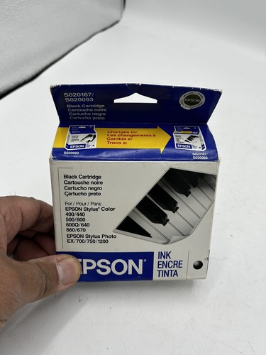 Epson S020187 Black Ink Cartridge Stylus 440/640/660/670/750/1200 Exp 2 ...