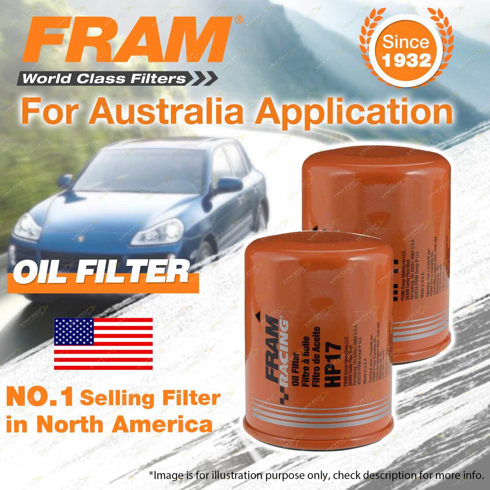 2 x Fram Racing Oil Filters for Honda CIVIC 10th Gen 9th Gen ES EU FD ...