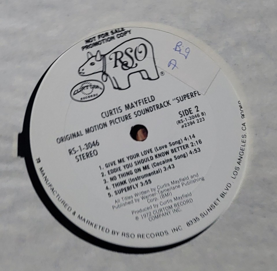 Superfly by Mayfield Curtis Original Vinyl 1972 Soundtrack PROMO ...