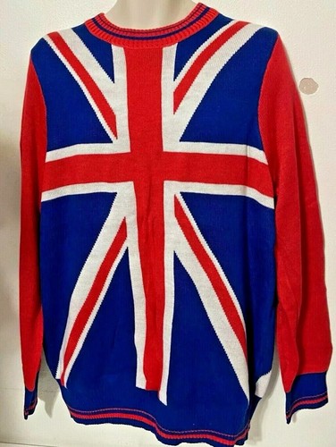NWT Men's Tipsy Elves UNION JACK Flag UK Flag SWEATER Men's XL NWT | eBay