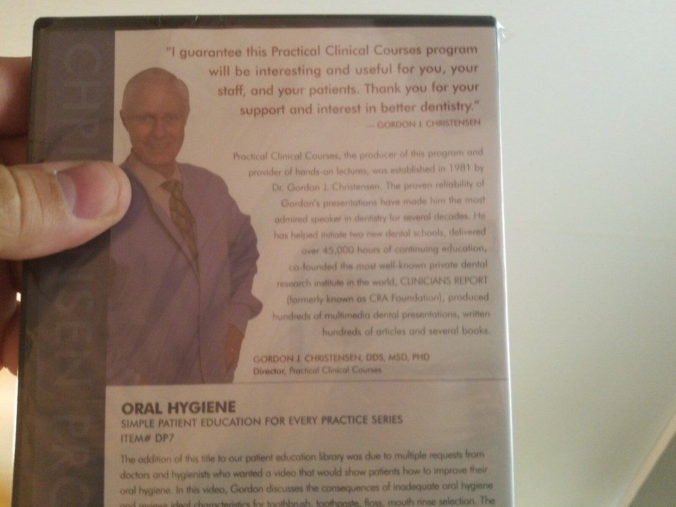 Gordon Christensen dvd oral hygiene pt education hygienists | eBay