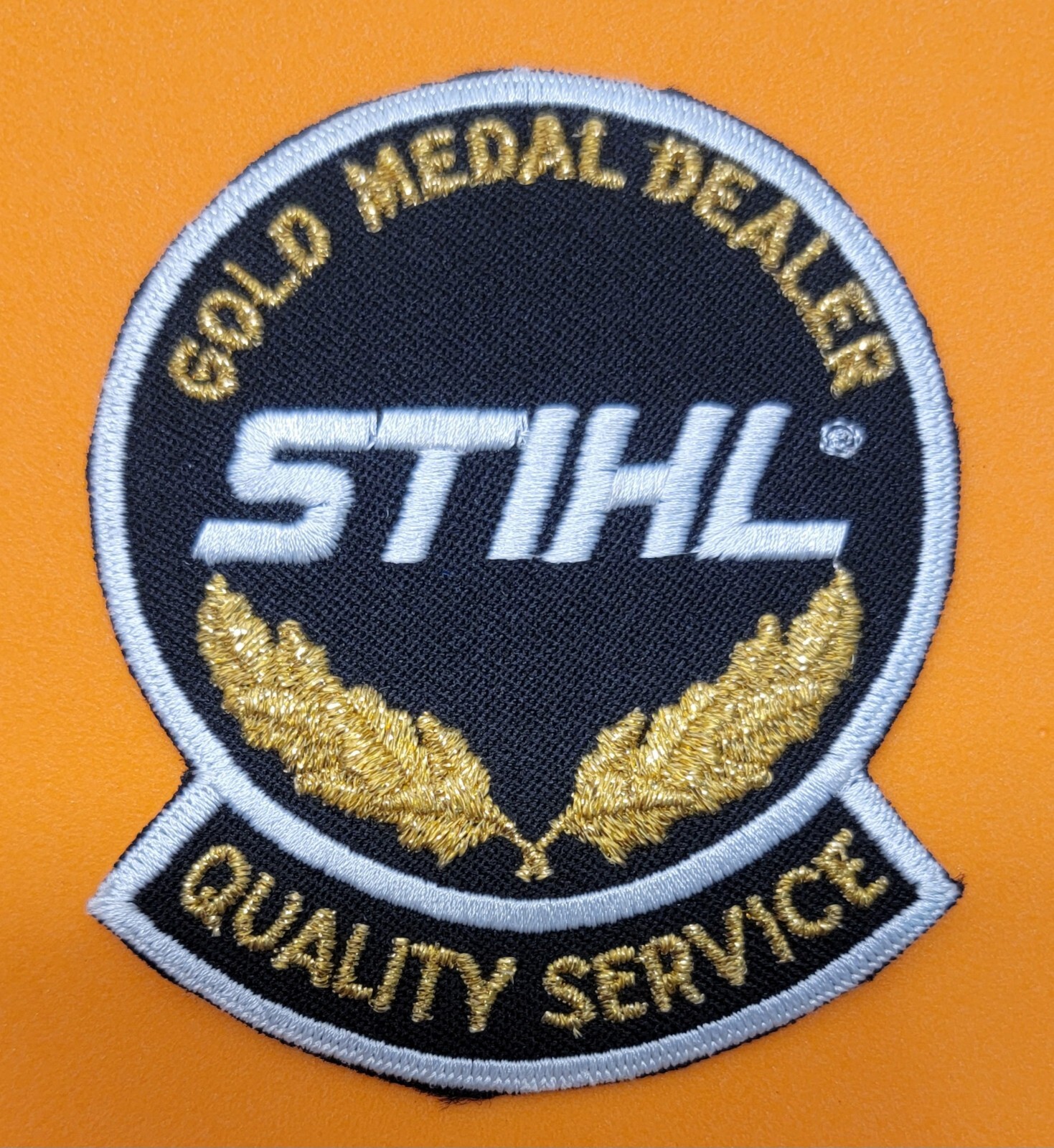 STIHL DEALERSHIP BADGE GOLD MEDAL PATCH ( HARD TO FIND RARE) VINTAGE | eBay