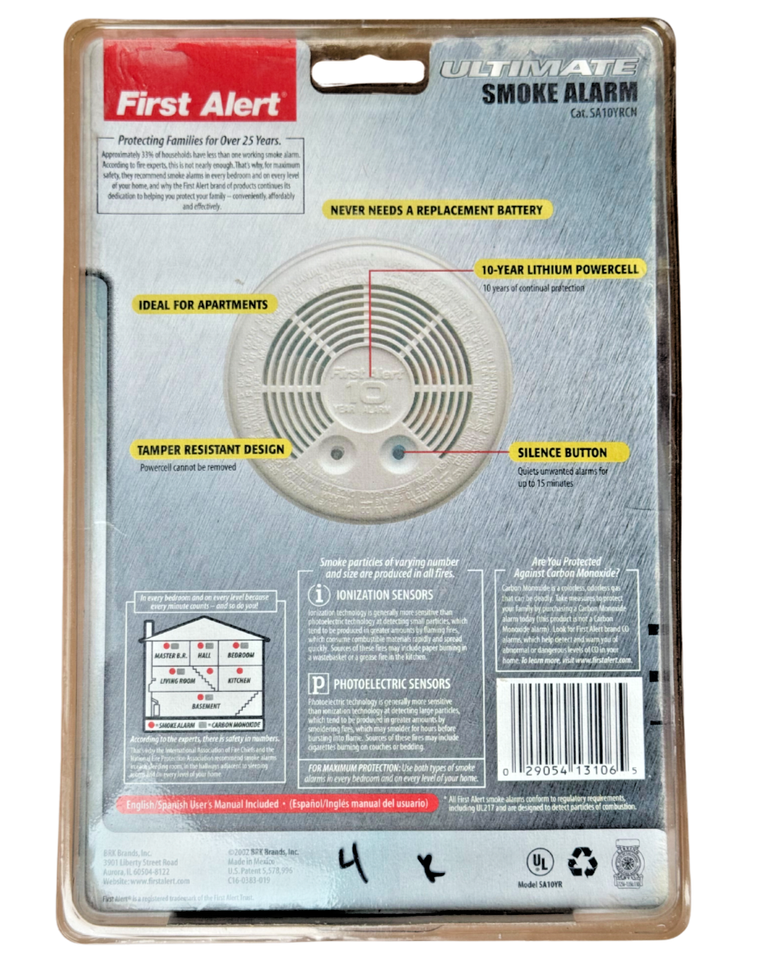 First Alert Ultimate Smoke/Fire Alarm Dual Sensor remote controlled # ...