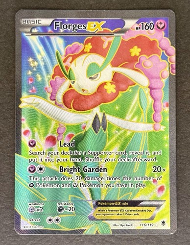 Florges EX 116/119 Full Art Holo XY Phantom Forces Pokemon Card TCG LP+ ...