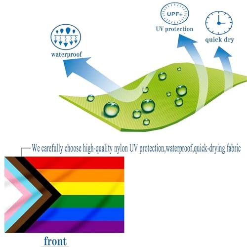 Progress Pride Flags 3x5 Outdoor Sewn Stripes Rainbow Flag Banner Heavy ...