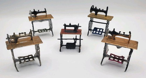 Vintage Lot 5 Miniature Dollhouse Metal Sewing Machines - Mexico ...