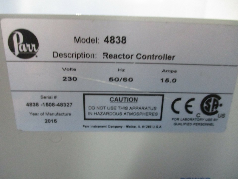 Parr Instrument 4838 Reactor Controller | eBay