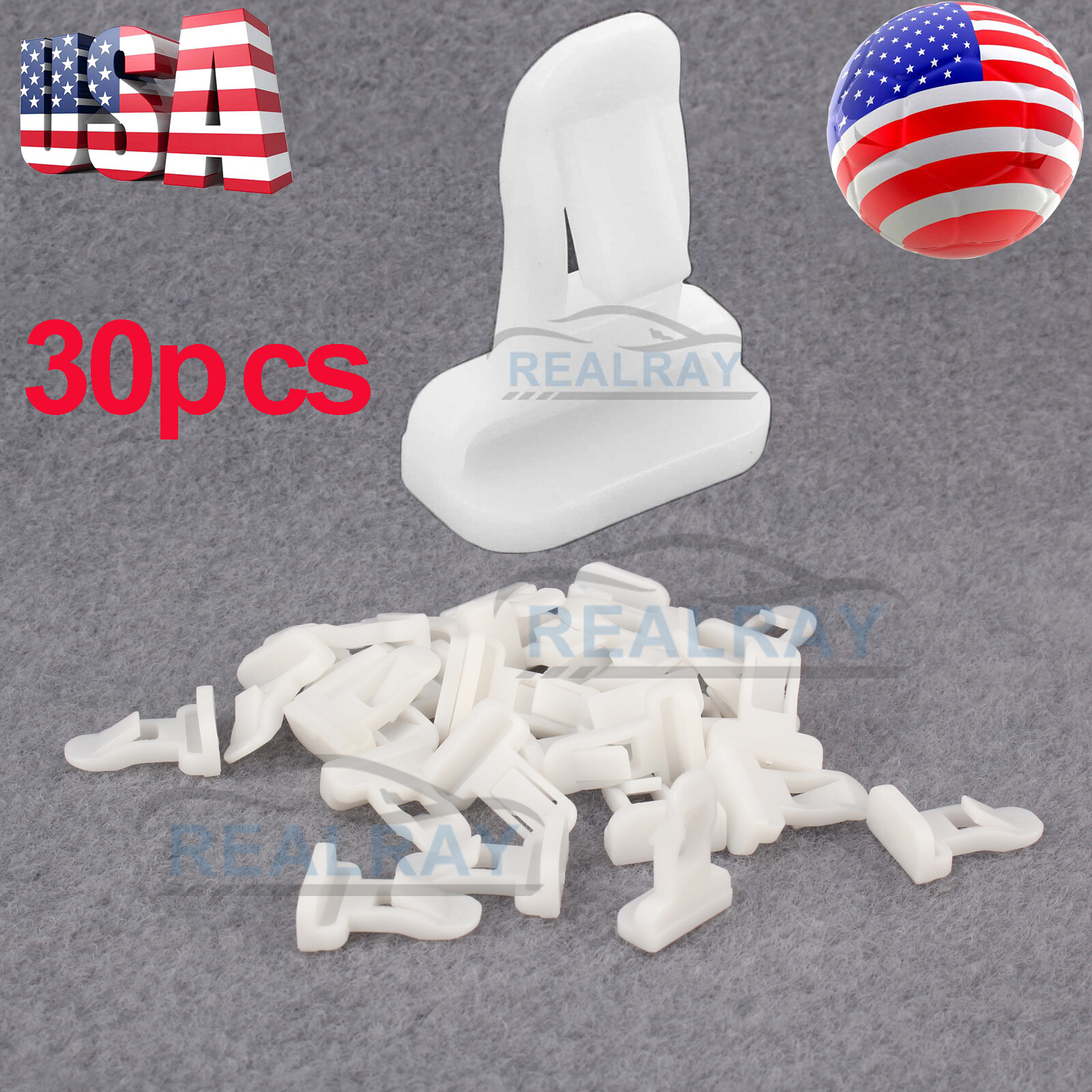 30pcs Front & Rear Spoiler Moulding Clips Bumper Retainer for Toyota ...
