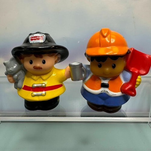 2009 Mattel Fisher-Price Little People Fireman And Road Worker | eBay