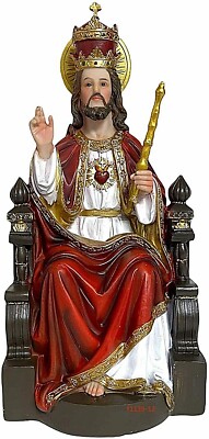 Cristo Rey En El Trono 12" Religious Figurine Christ the King on Throne ...