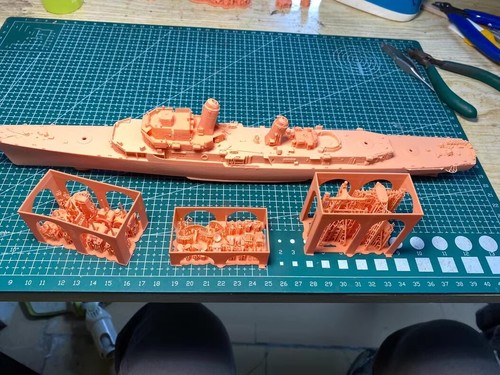3D Printed 1/350 US Navy Forrest Sherman Class Destroyer Unpainted ...