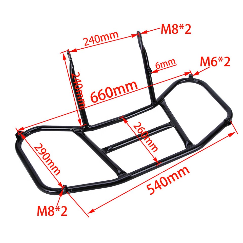 Front Rack Carrier & Front Bumper For Honda 2005-2016 TRX 250 TRX250 ...