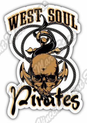West Soul Pirates Anchor Boat Ocean Gift Car Bumper Vinyl Sticker Decal ...