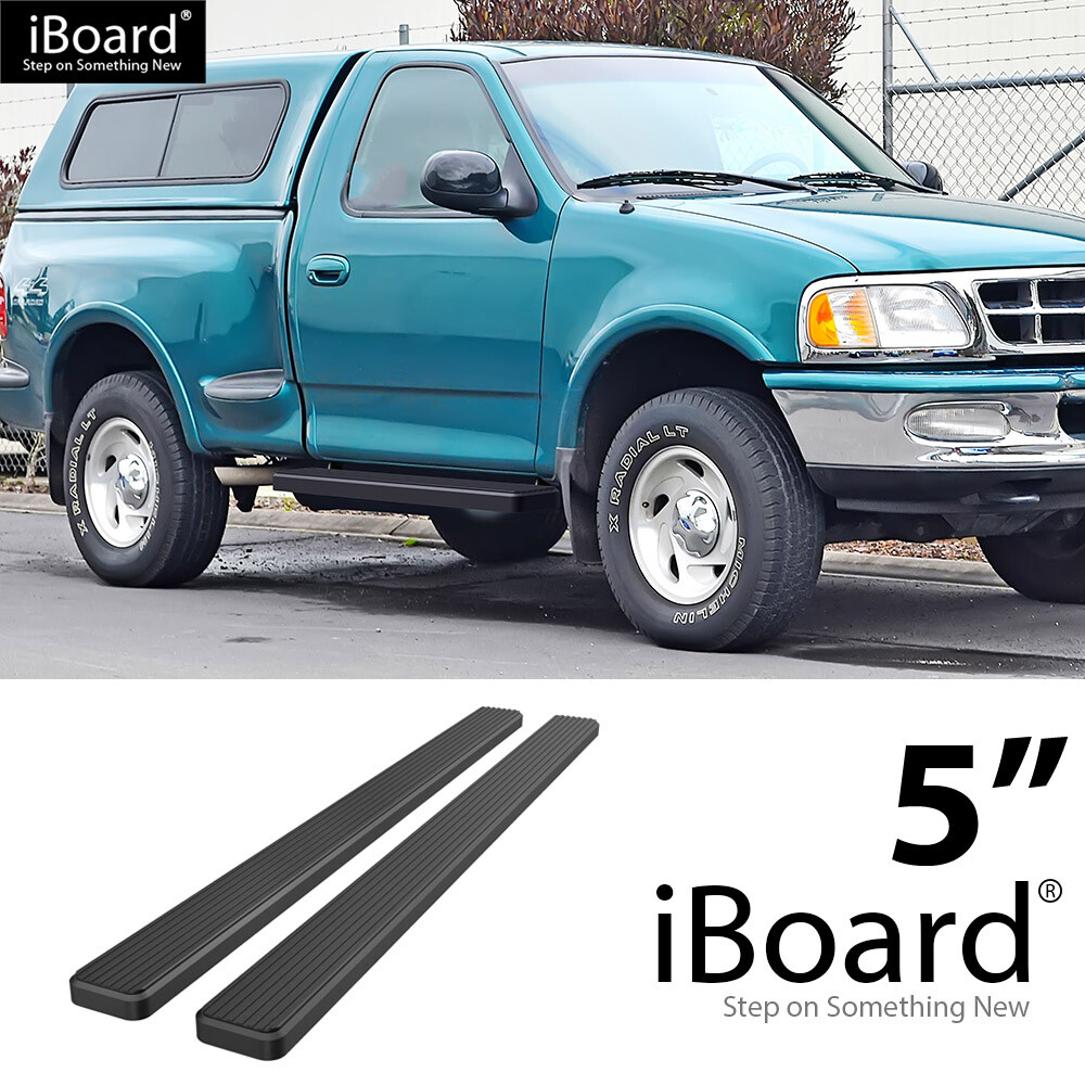 Running Board Side Step 5in Black Fit Ford F150/F250 LD Regular Cab 97 ...