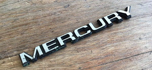 Mercury Chrome & Black Plastic Emblem Badge Logo Nameplate OEM 4.75" | eBay