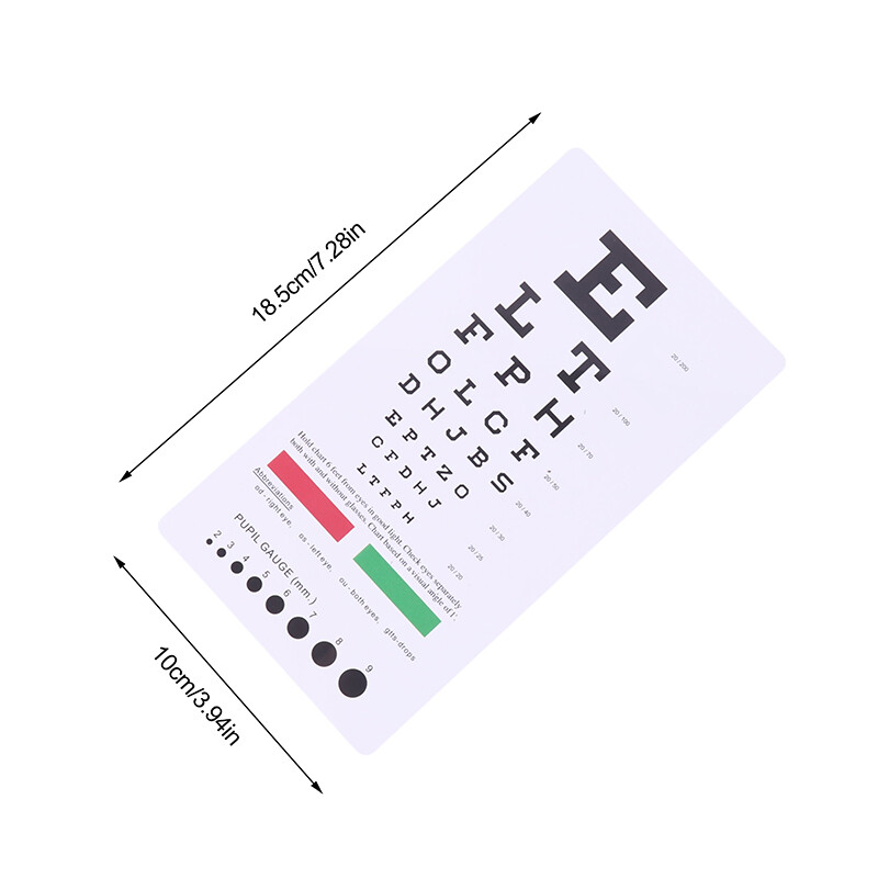The List Standard Eye Test Chart Eyesight Testing Wall Visual Exam ...