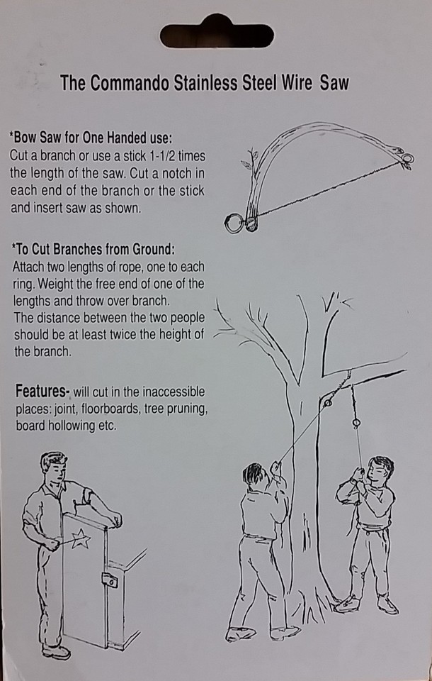 Commando Military Wire Saw Knife Cutting Survival Tactical Camping Gear ...