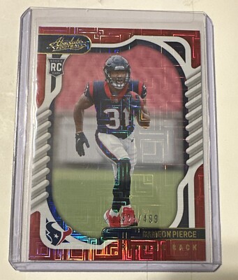 2022 Panini Absolute Dameon Pierce Red Squares RC /499 #140 Texans | eBay