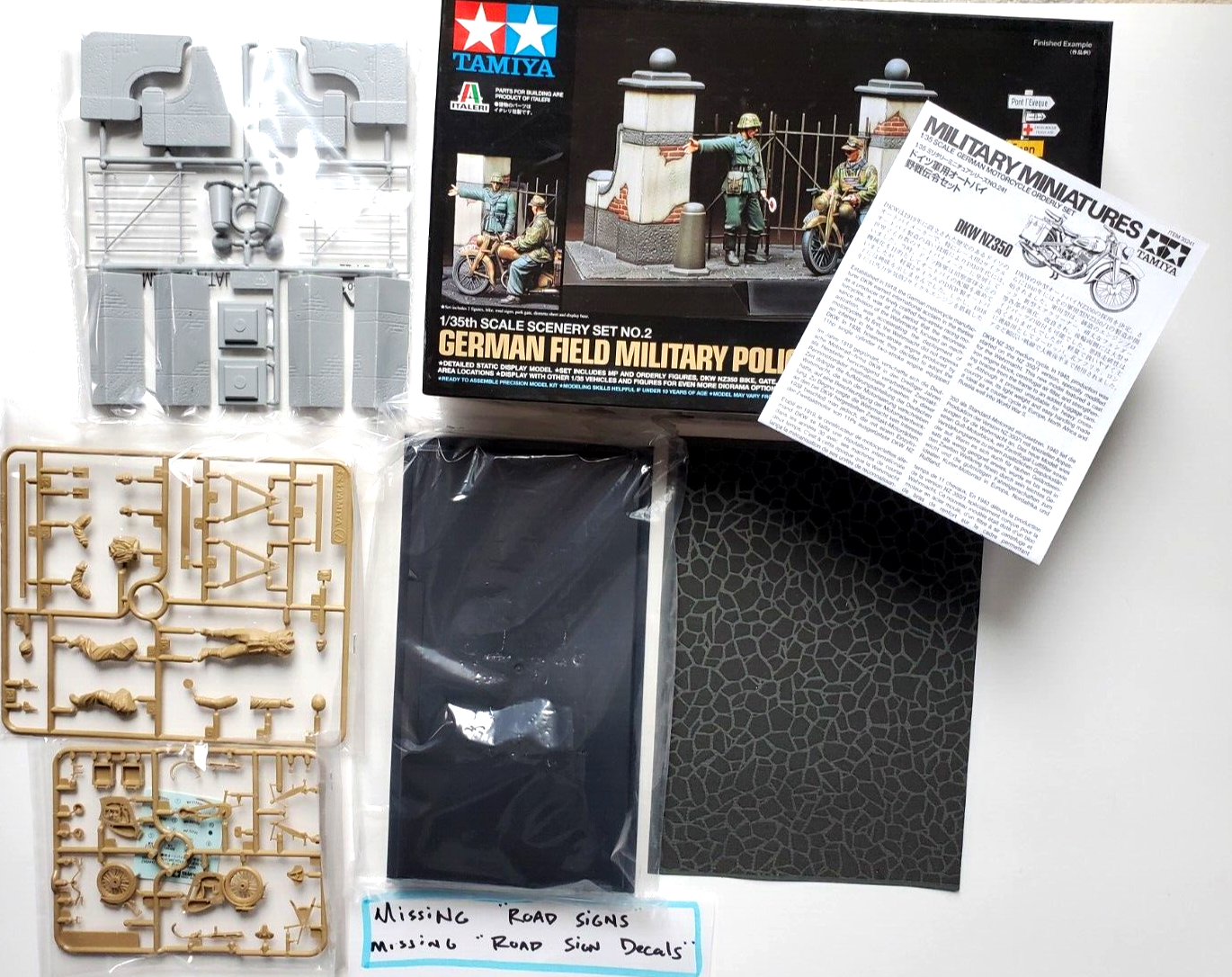 Tamiya 1:35 *MISSING ROADSIGNS* German Field Military Police w/Gate ...
