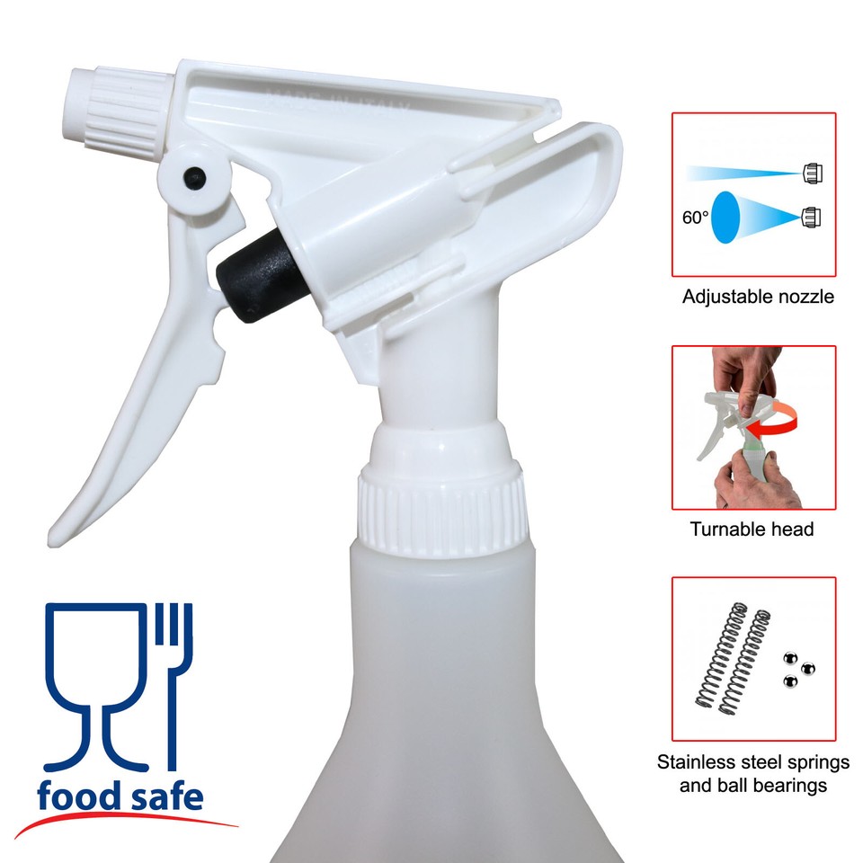Food Grade Spray Bottle BPA Free Sprayer 0.5 Liter / 16 oz Food Safe ...