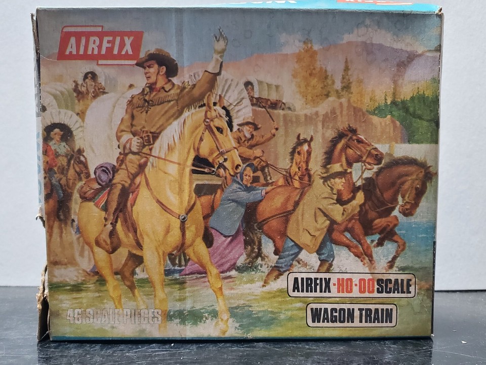 Airfix Wagon Train Wild West Pioneer 1:72 Scale HO/OO 46pc Plastic ...