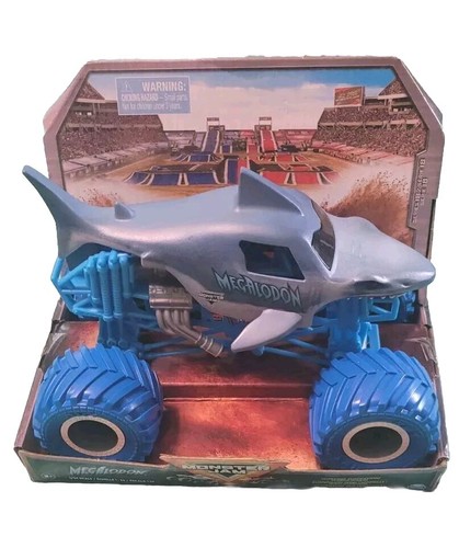 2023 MEGALODON, BLUE TREADS SPIN MASTER Monster Jam Truck 1:24th scale ...