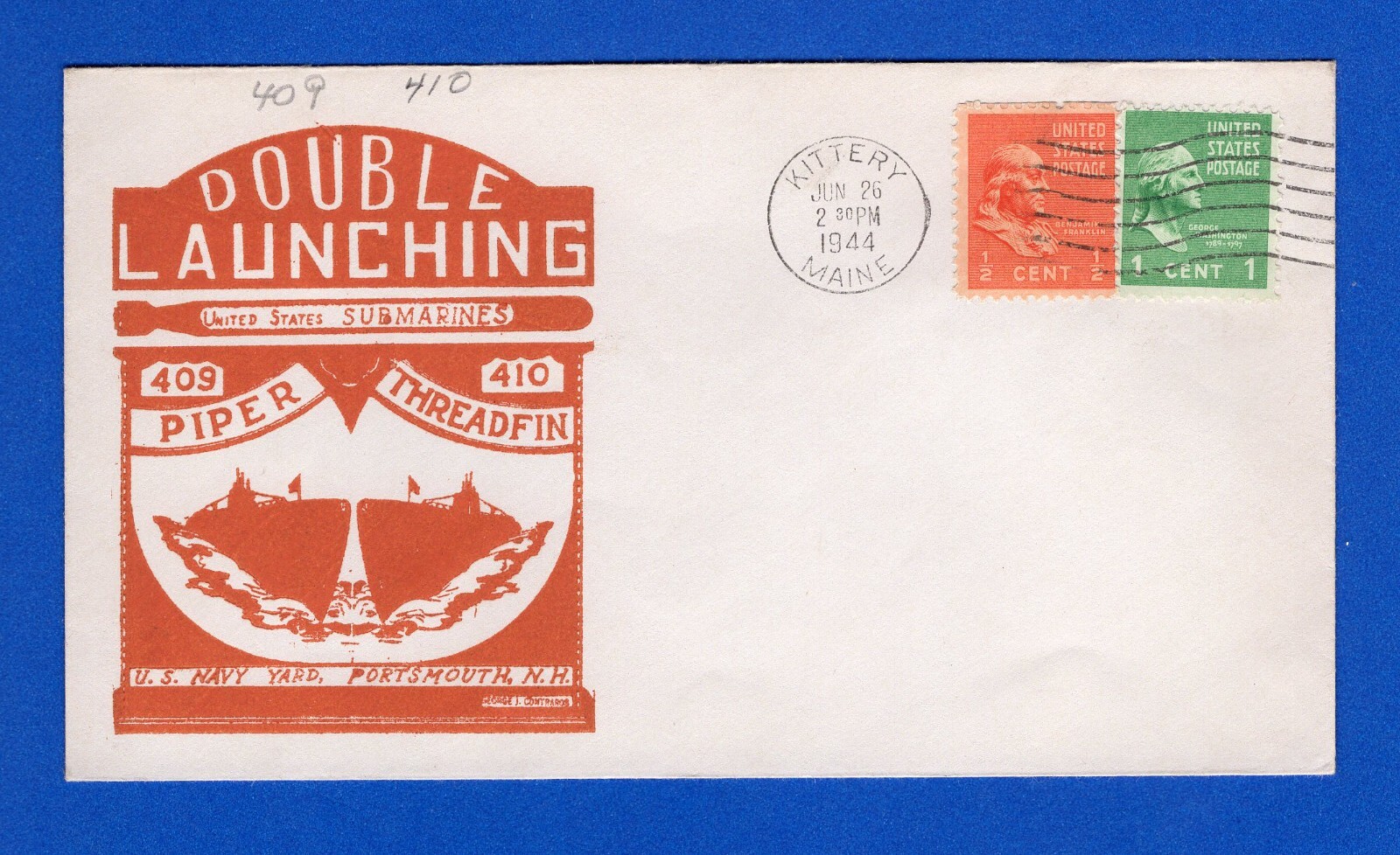 USS Piper SS-409 & USS Threadfin SS-410 Twin Launching Portsmouth June ...