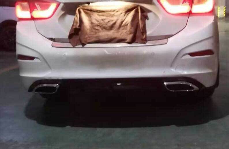 For Chevy Cruze 2016-2019 Black Rear Bumper Diffuser Lip Spoiler Refit ...