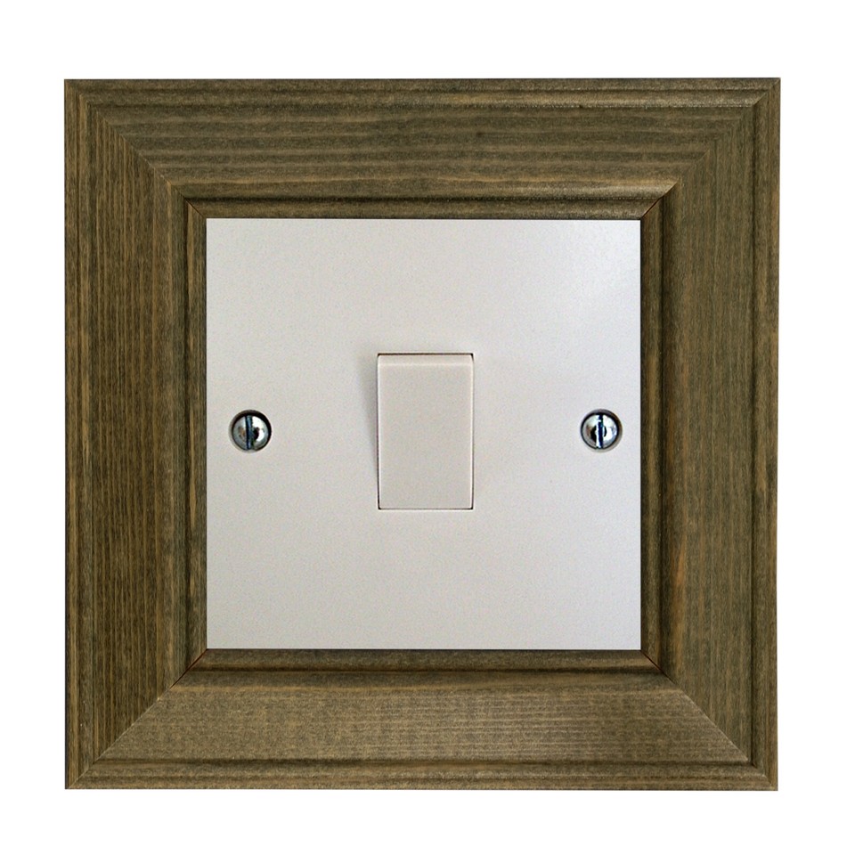 ElekTek Light Switch Surround Finger Plate Frame No Socket Single Pine ...