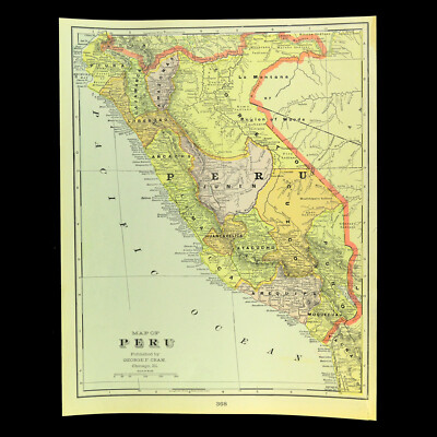 Pre-1900 - Antique Map Of Peru
