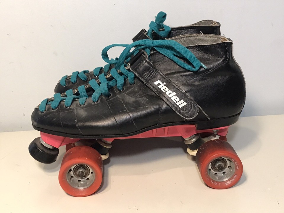 Vintage Riedell Roller Skates with Labeda Fan Jet Wheels Mens Size 10 ...