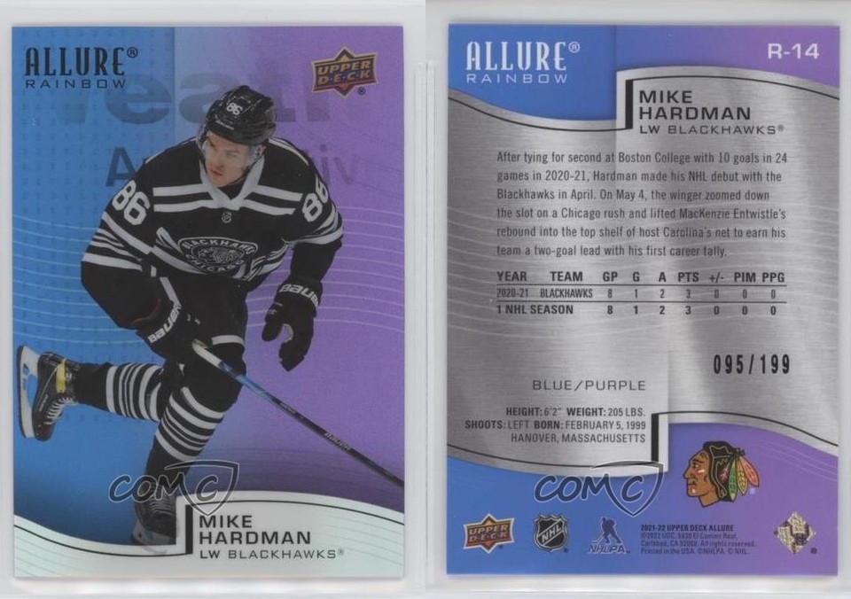 2021 Upper Deck Allure Rainbow Blue Purple /199 Mike Hardman #R-14 ...