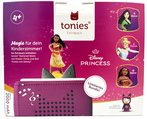 tonies® Toniebox Extrapack Limitiertes Bundle Disney Princess mit 4 ...