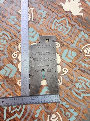 Vintage Brown & Sharpe No. 716 29 Degree Screw Thread Tool Gauge | eBay